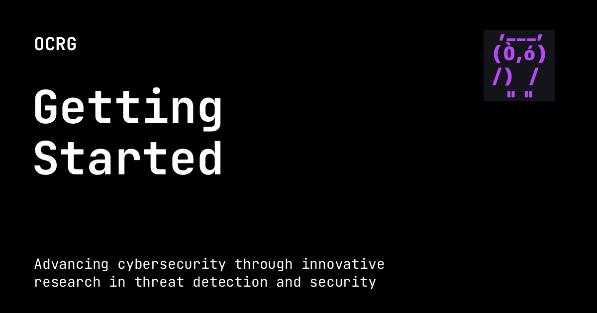 Getting Started - OCRG