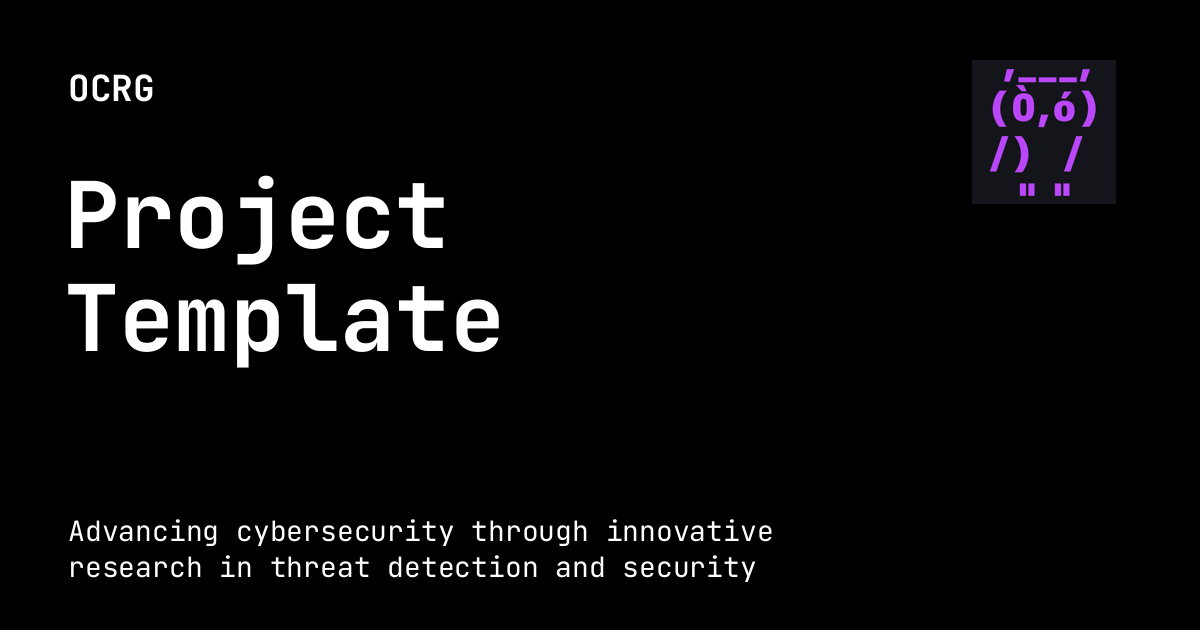 Project Template - OCRG